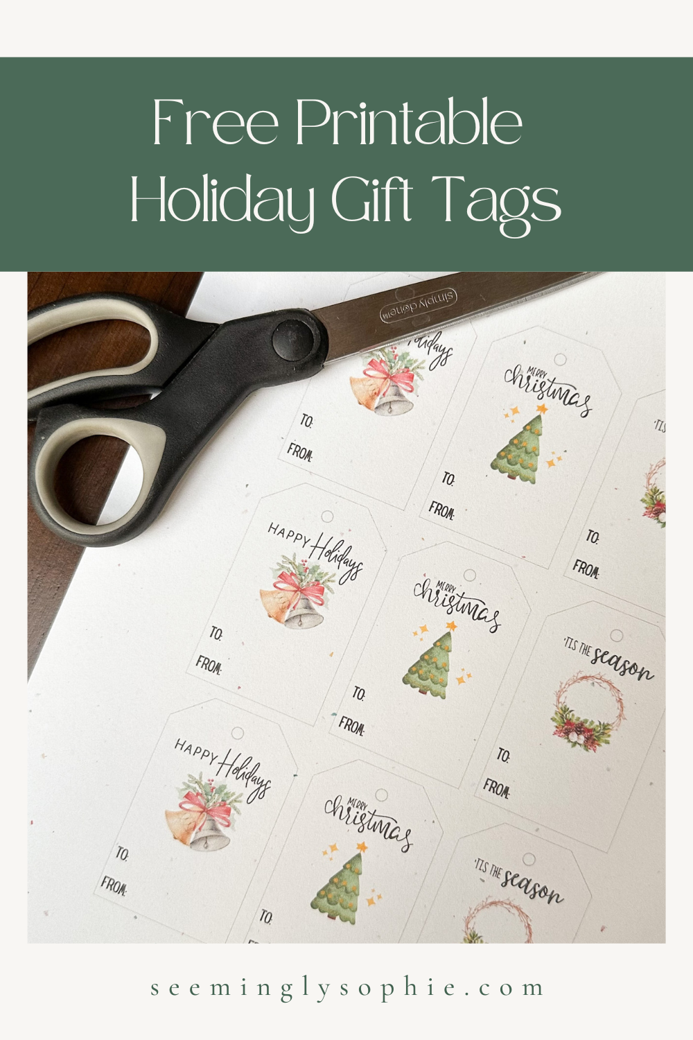 Free Printable Gift Tags for the Holidays – Seemingly Sophie